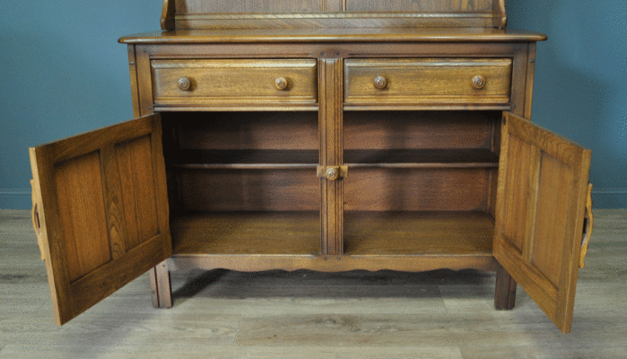 Attractive Vintage Ercol Elm Golden Dawn Sideboard Cabinet Dresser ...